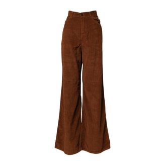 Jucca Weit geschnittene Cord-Jeans mit hohem Bund - - Trousers - Damen - Braun - W27