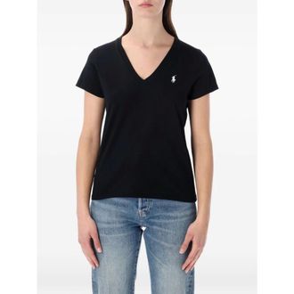 Polo Ralph Lauren Femme, Tops, Noir, Taille: 44 FR T-shirt &agrave; col en V