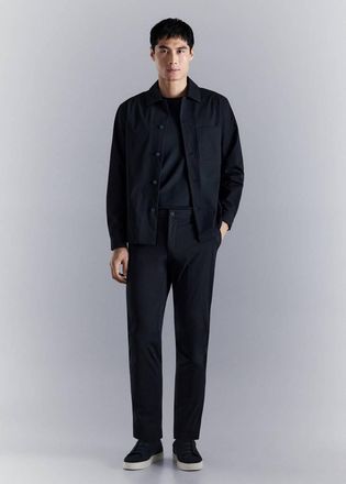 Mango Pantalon slim-fit r&eacute;sistant &agrave; leau bleu marine - Homme - 40 - MANGO MAN