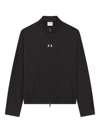 Courrèges veste zippée à logo - Noir