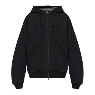 Yohji Yamamoto Homme, Sweatshirts et sweats &agrave; capuche, Noir, Taille: L Mercedes Zip Sweat &agrave; capuche