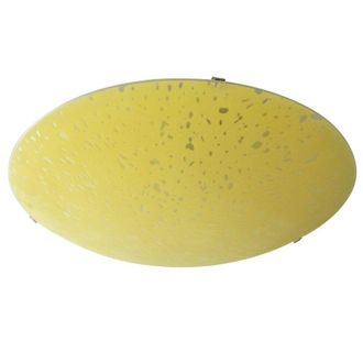 Eglo Hochwertige Decken Leuchte Glas Gelb E27 Beleuchtung rund Strahler Lampe Metall Eglo 32175