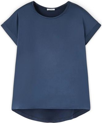 Motivi Zweistoffiges T-Shirt - - Tops - Damen - Blau - L