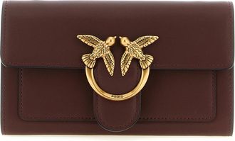 Pinko Pinko, Femme, Accessoires, Rouge, Taille: ONE Size Love Simply Wallet on Chain