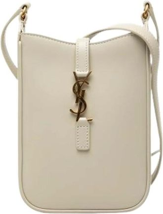 Saint Laurent Sac bandouli&egrave;re vertical Le 5 a 7 Pre-owned - Femme - Pre-owned - Beige - Taille: ONE Size
