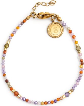 Singularu Crystal Summer Armband. Edelstahl mit 18 Kt Vergoldeter Beschichtung und Kristalle. Schmuck für Damen