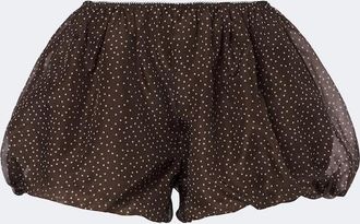 Sir. Short en soie &agrave; pois