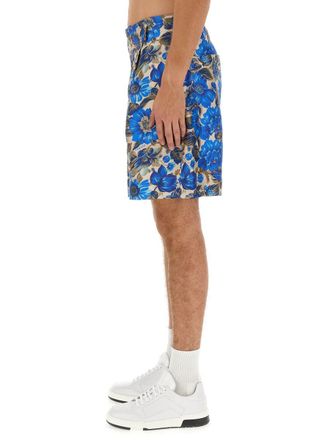 Moschino All-Over Floral Cotton Bermudas - Multicolor