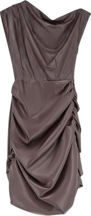 Actualee Kurzes Kunstleder-Kleid - - Dresses - Damen - Braun - M