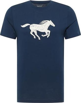 Mustang Jeans Style Austin T-Shirt, Dress Blues 5334, XL Hommes