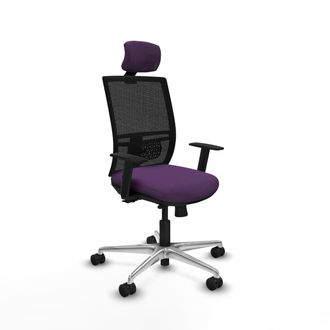 Piqueras y Crespo Atmungsaktiver Ambossessel mit 1D-Armen, h&ouml;henverstellbarer Lendenwirbelst&uuml;tze und h&ouml;henverstellbarem Kopfteil, ausgestattet mit Syncro/Traslack und S