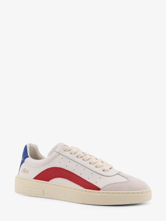 Dsquared2 Mens Rider Leather Low-Top Sneakers White Trainers