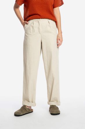 Matona Damen vegan Hose Plissee Sand