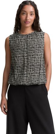 Tom Tailor Damen 1046215 Bluse, 38117-Abstract Black Grid Design, 40