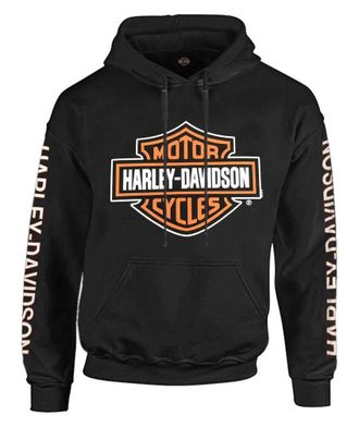 Harley-Davidson Harley-Davidson Herren Large Bar & Shield Logo Pullover Hoodie Schwarz, Schwarz, X-Large