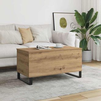 vidaXL Vidaxl - Table basse ch&ecirc;ne artisanal 90x44,5x45 cm bois ding&eacute;nierie