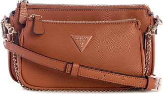 Guess Noelle II Double Pouch Crossbody Bag Light Cognac