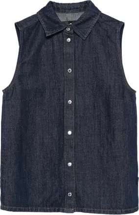 7 For All Mankind Snap-button Sleeveless Shirt