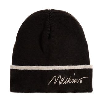 Moschino Wollm&uuml;tze mit Logo - - Accessories - unisex - Braun - ONE SIZE