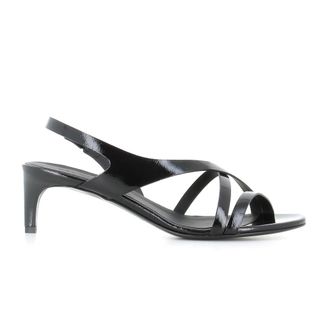 Del Carlo Schwarze Ledersandale mit elastischem Verschluss - - Shoes - Damen - Schwarzk - 38 EU