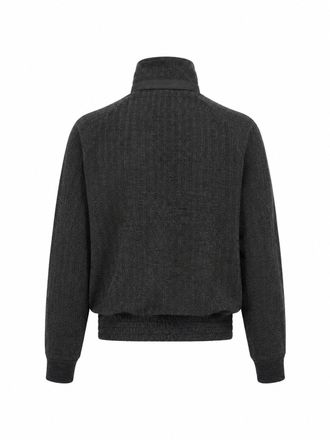 Tom Ford Mens Zip-Up Sweatshirt Herringbone Cotton And Wool Grey-Black Sweatshirts Grey/black Sweater