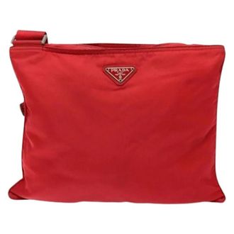 Prada Sac bandouli&egrave;re vintage en nylon Pre-owned - Femme - Pre-owned - Rouge - Taille: ONE Size