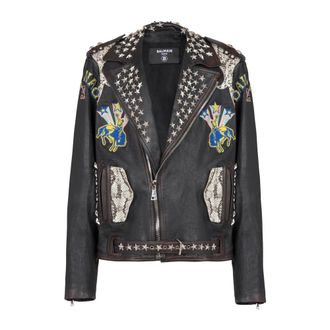 Balmain Western Bikerjacke - - Jackets - Herren - Schwarzk - L