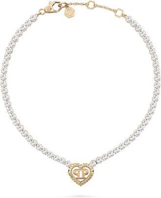 Philipp Plein Femme, Accessoires, Jaune, Taille: ONE Size Zirconia Necklace