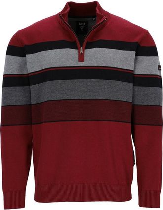 Hajo Pullover mit platziertem Streifenverlauf in Reiner Baumwolle