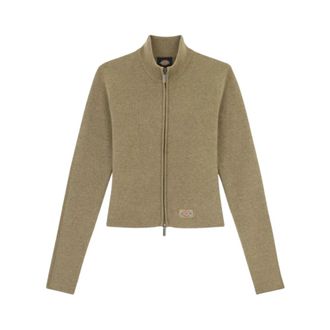 Dickies Rib Zip-Th Mantel - - Knitwear - Damen - Gr&uuml;n - M