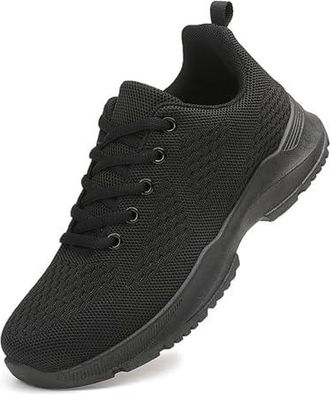 Generic Baskets compens&eacute;es pour femme - Chaussures de course &agrave; lacets en maille respirante - Soutien de la vo&ucirc;te plantaire - Baskets larges - Chaussures de co