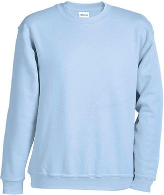James & Nicholson Klassisches Komfort Rundhals-Sweatshirt (XXL, Light-Blue)