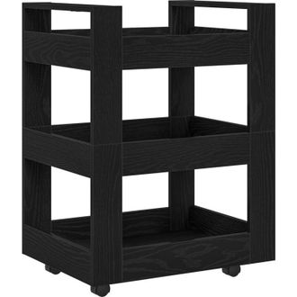 vidaXL Küchentrolley Schwarze Eiche 60 x 45 x 80 cm Holzwerkstoff Vidaxl