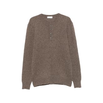 Roberto Collina Ribbed-knit Henley Sweater