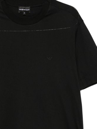 Emporio Armani Embroidered Logo T-Shirt - Black
