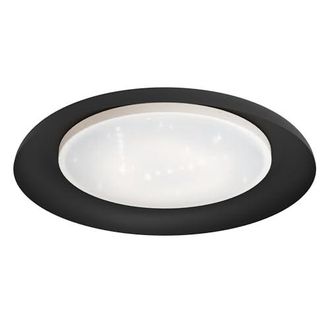 Eglo LED Deckenleuchte Penjamo, Kristalleffekt Deckenlampe aus Metall und Kunststoff, Wohnzimmerlampe in Schwarz, Wei&szlig;, Schlafzimmerlampe, LED Flurlampe De