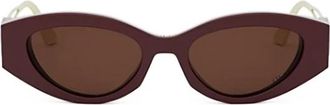 Dior Femme, Accessoires, Brun, Taille: 51 MM Lunettes de soleil marron Protection solaire &eacute;l&eacute;gante