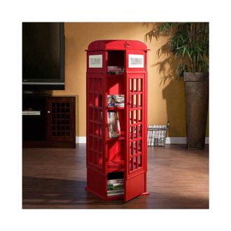 Generic Fünfschichtiges Bücherregal, mehrschichtiges Lagerregal aus Massivholz, Präsentationsregal im Telefonzellen-Design, geeignet for das Home Office im Wo