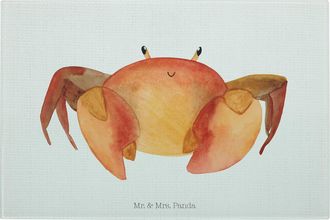 Mr. & Mrs. Panda Medium Glas Schneidbrett Sternzeichen Krebs - Geschenk, Geburtstag Juli, Schneidplatte, Krebse, Glasschneidebrett, Krabbe, Schneidebrett Hygienisch, M