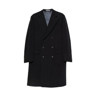Corneliani Doppelreihiger Mantel mit Kn&ouml;pfen - - Coats - Herren - Blau - XL