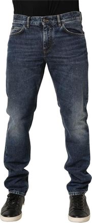 Dolce & Gabbana Homme, Jeans, Bleu, Taille: M Jean Droit Taille Moyenne