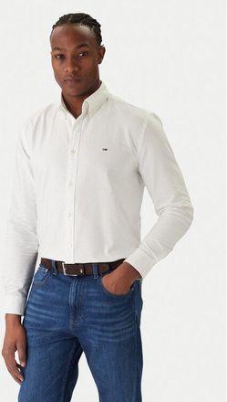 Tommy Jeans Hemd Oxford DM0DM22836 &Eacute;cru Regular Fit