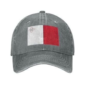 Generic Drapeau De Malte Homme Femme Casquette Trucker Soft Chapeau Styl&eacute;e Hip-Hop Cap pour Tennis Ext&eacute;rieur Toutes Les Saisons