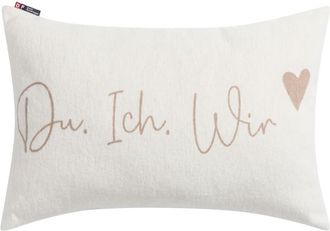 David Fussenegger Kissenhülle Silvretta Du Ich Wir 40 x 60 cm Rohweiß - Natur