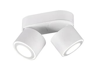 Trio Leuchten LED Deckeneinbau u. Aufbauleuchte Taurus 652910231, Metall Weiß matt, inkl. 2x 3.5 Watt + 2x 1.5 Watt LED