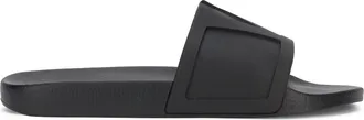 Valentino Garavani Rubber Logo Slides - Black