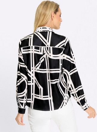 Heine Klassische Bluse Druck-Bluse Langarm