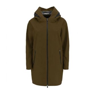 Herno Kapuzenmantel mit Rei&szlig;verschluss - - Coats - Damen - Gr&uuml;n - 2XL