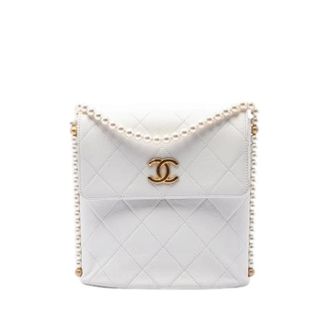 Chanel Pre-owned Sac bandouli&egrave;re matelass&eacute; vintage - Femme - Pre-owned - Blanc - Taille: ONE Size