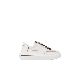 Alexander Smith Lancaster Donna aus wei&szlig;em genarbtem Leder und bordeauxfarbenen Details - - Shoes - Damen - Wei&szlig; - 36 EU